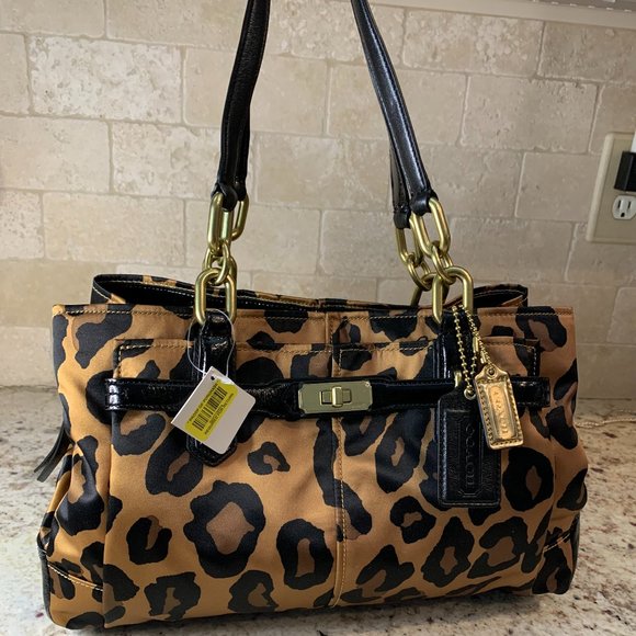 Coach | Bags | Coach Chelsea Ocelot Leopard Jayden Carryall Shoulder ...